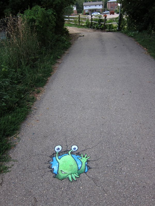 Funny Street Art by David Zinn