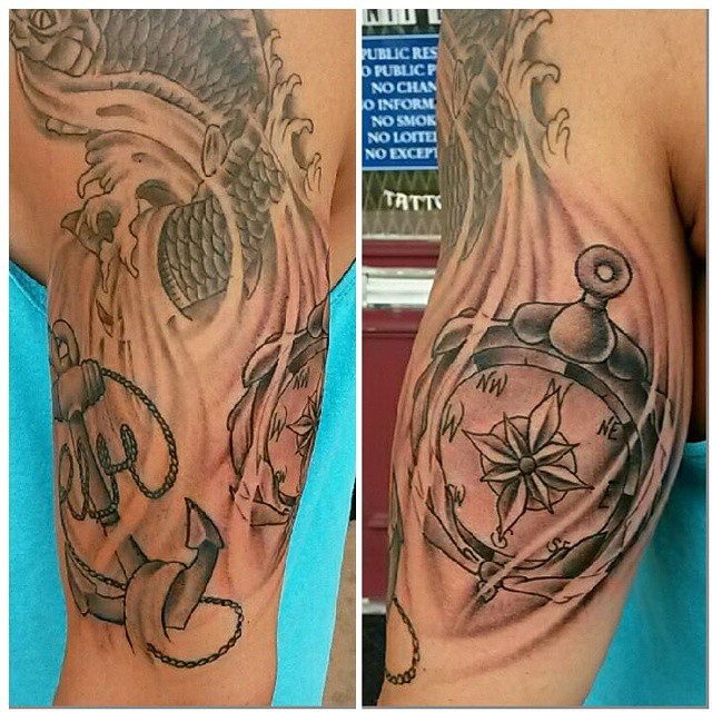 20 Awesome Anchor And Compass Tattoo Entertainmentmesh