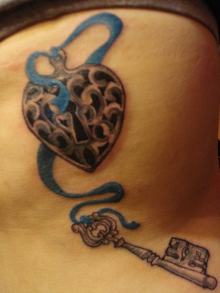 30+ Heart Lock and Key Tattoos for Couples