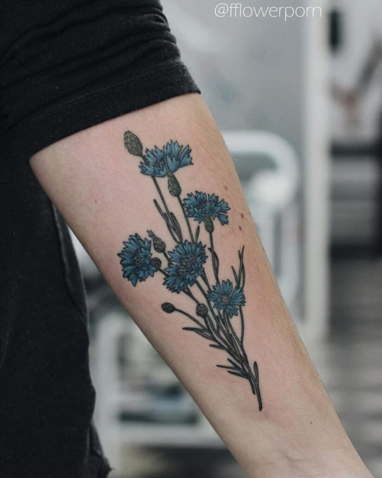 25+ Wonderful Cornflower Tattoo Meaning and Design Ideas