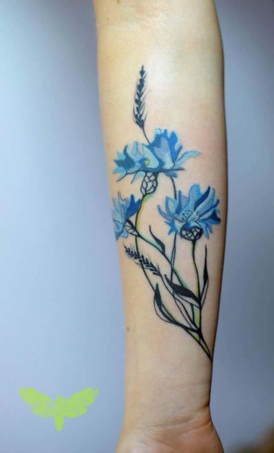 25+ Wonderful Cornflower Tattoo Meaning and Design Ideas