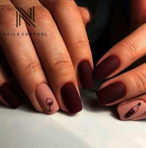 10 Amazing Wine Colored Nail Design Ideas Entertainmentmesh