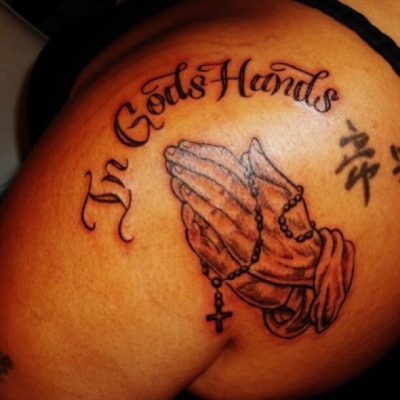 15+ In Gods Hands Tattoo Designs for Strong Religious Faith ...