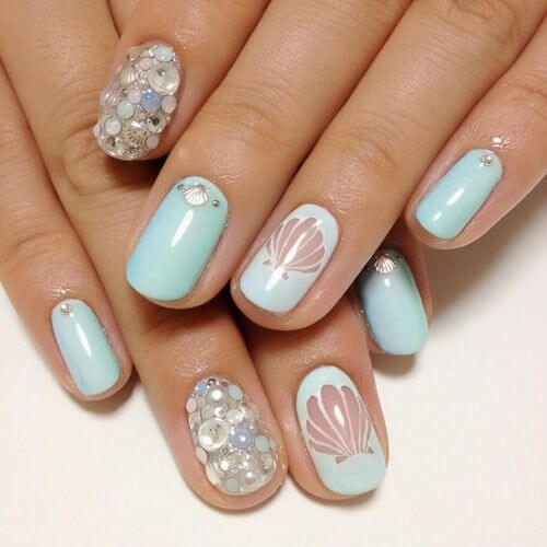 15 Ocean Themed Nail Art Designs Ideas For Summer 2025