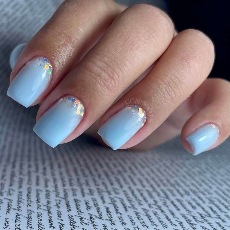 25 Lovely Baby Blue Nail Art Design Ideas For 2022 – EntertainmentMesh
