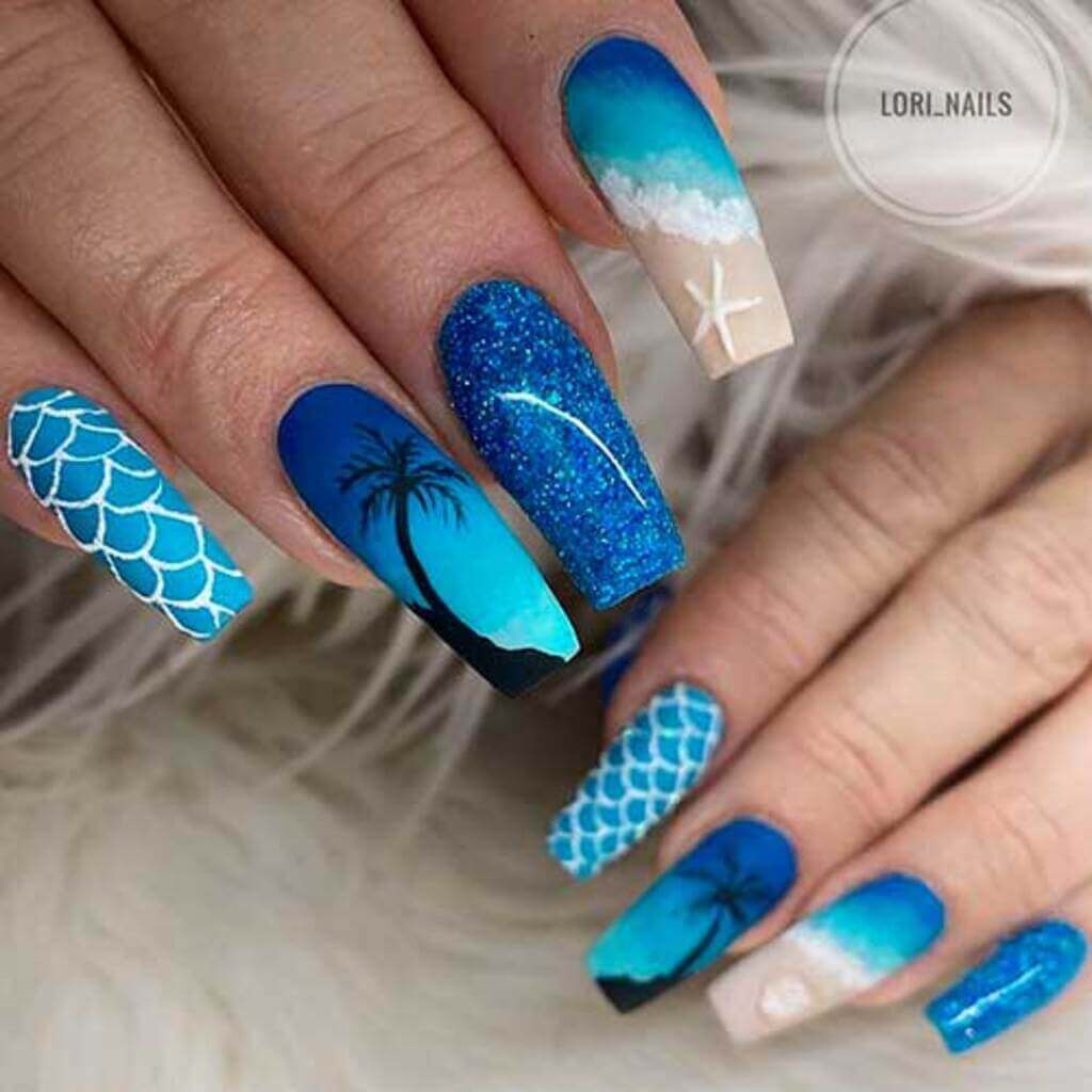 15 Ocean Themed Nail Art Designs Ideas For Summer 2025