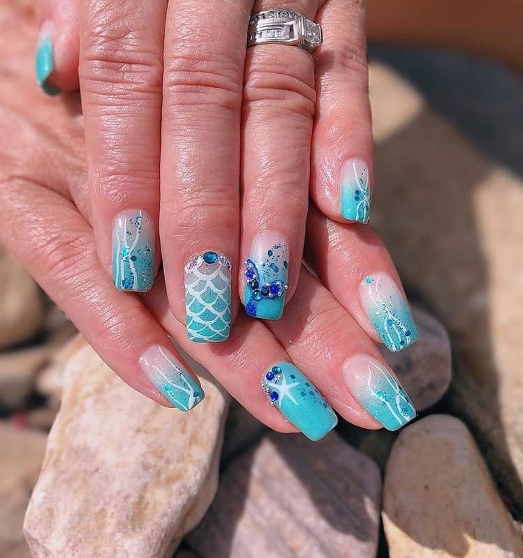 15 Ocean Themed Nail Art Designs Ideas For Summer 2025